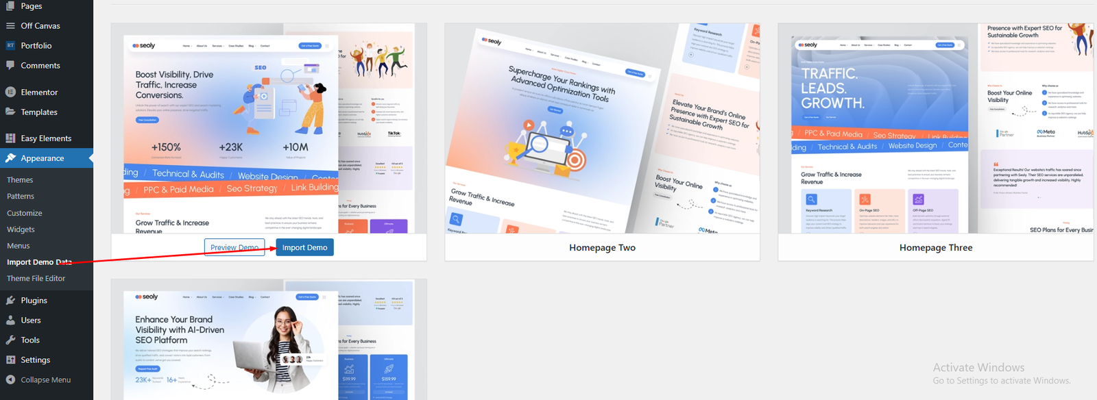Importing Demo Content – WordPress Themes & Plugin
