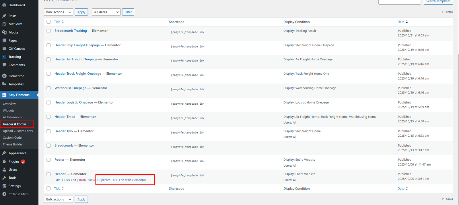 Edit Header Information – WordPress Themes & Plugin